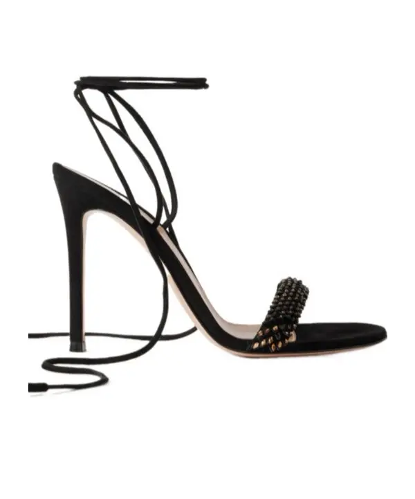 GIANVITO ROSSI Embellished Suede Sandals