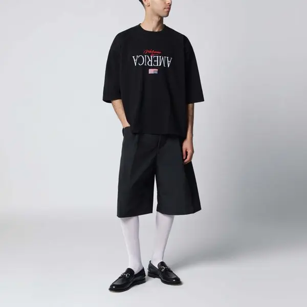 WILLY CHAVARRIA Chilango Pleated Shorts - Black