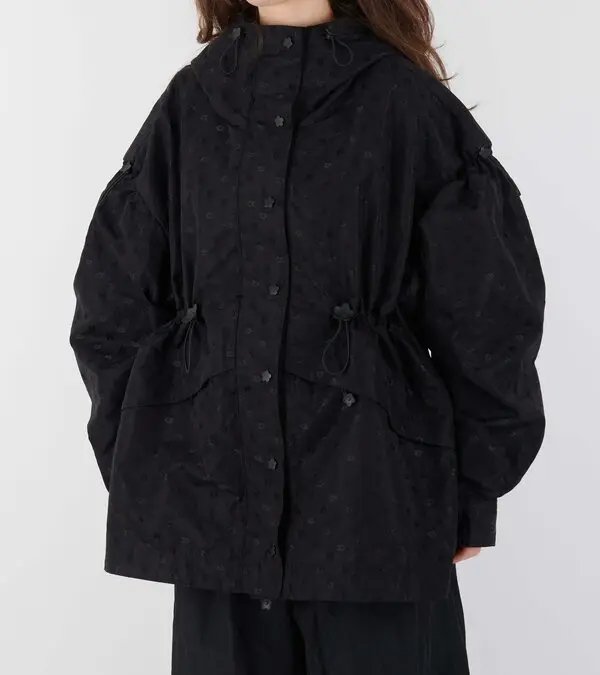 Cecilie Bahnsen Denon Jacket With Floral Print And Drawstring Waist