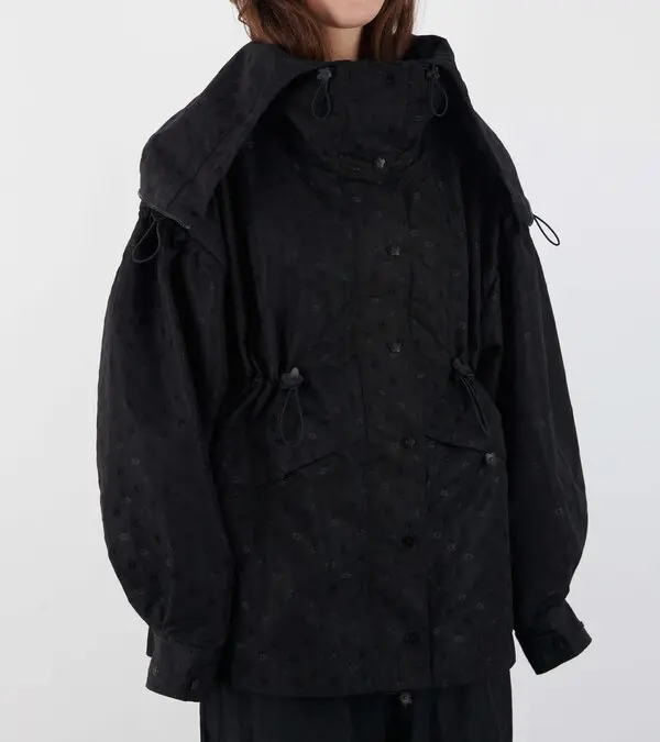 Cecilie Bahnsen Denon Jacket With Floral Print And Drawstring Waist