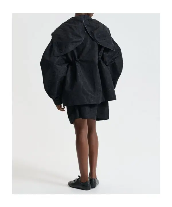 Cecilie Bahnsen Denon Jacket With Floral Print And Drawstring Waist
