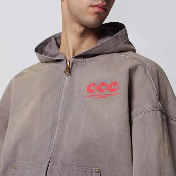 WILLY CHAVARRIA Ccc Vintage-effect Hooded Jacket