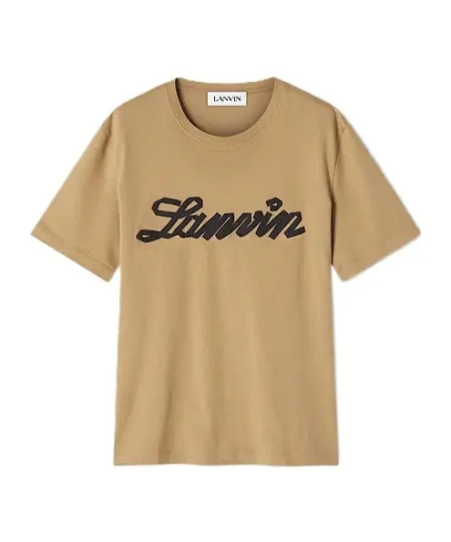 LANVIN Crewneck Logo-print T-shirt