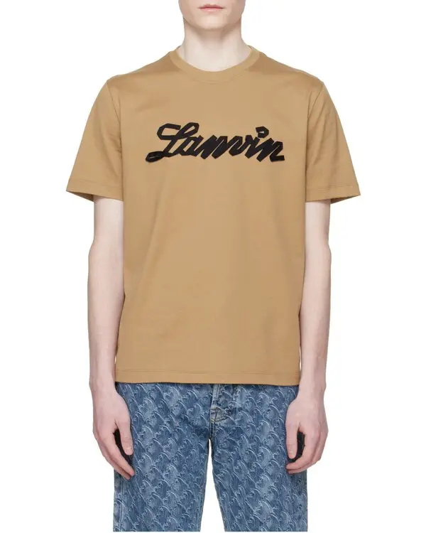 LANVIN Crewneck Logo-print T-shirt