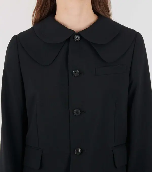 Comme Des Garçons Double Collar Wool Blazer