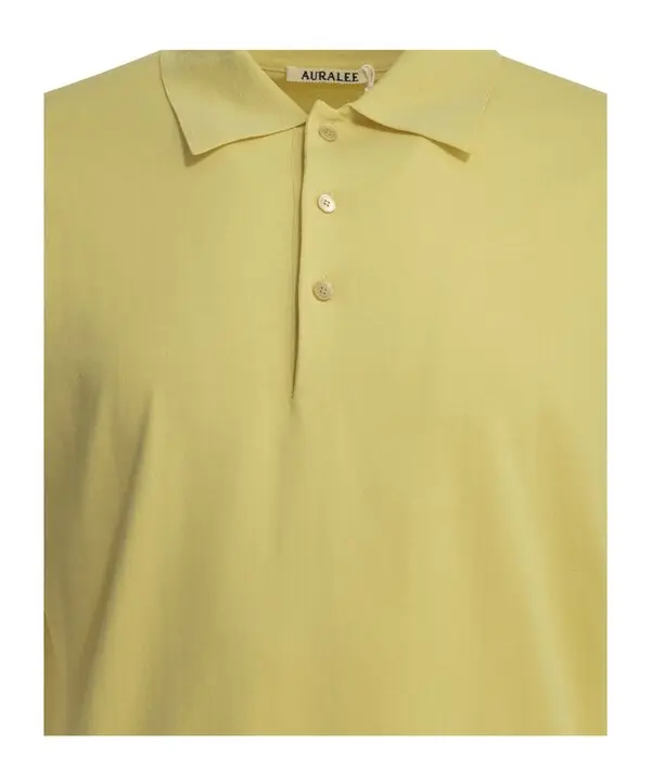 Auralee Short-sleeve Polo Shirt - Yellow