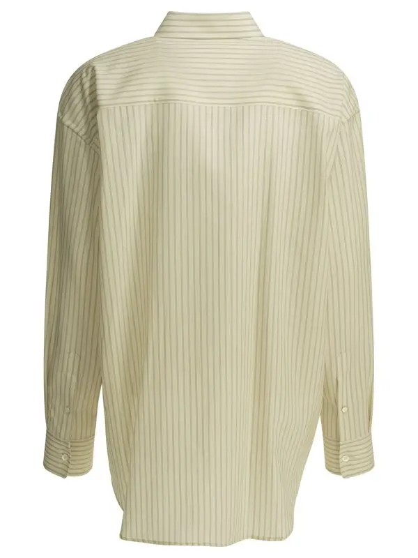 Auralee Stripe-pattern Wool Shirt