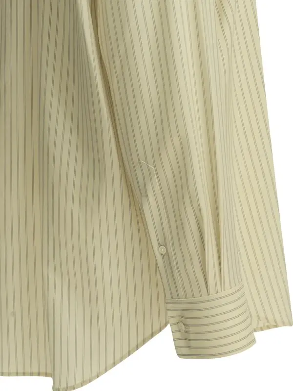 Auralee Stripe-pattern Wool Shirt