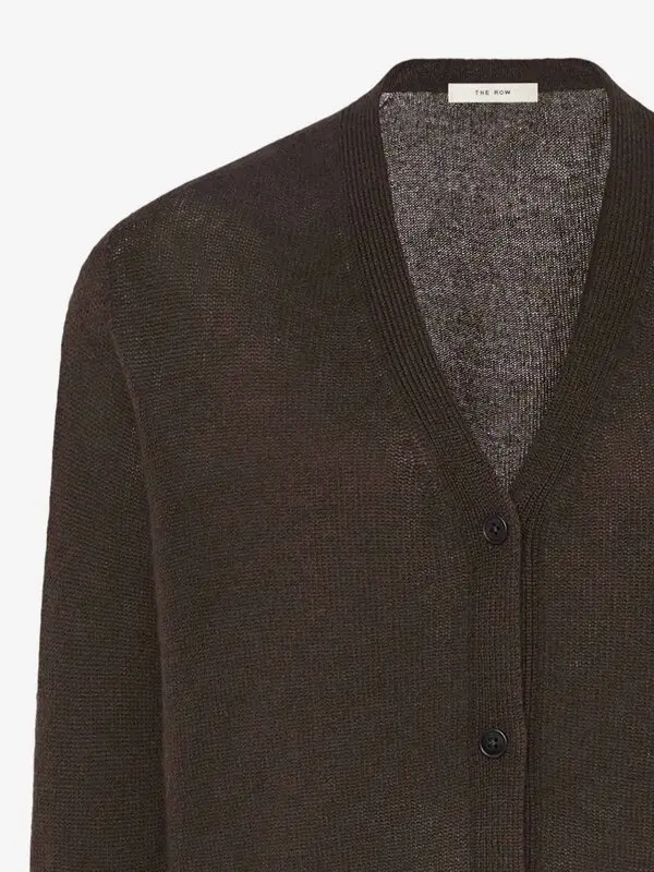 THE ROW Ovida Baby Cashmere V-neck Cardigan