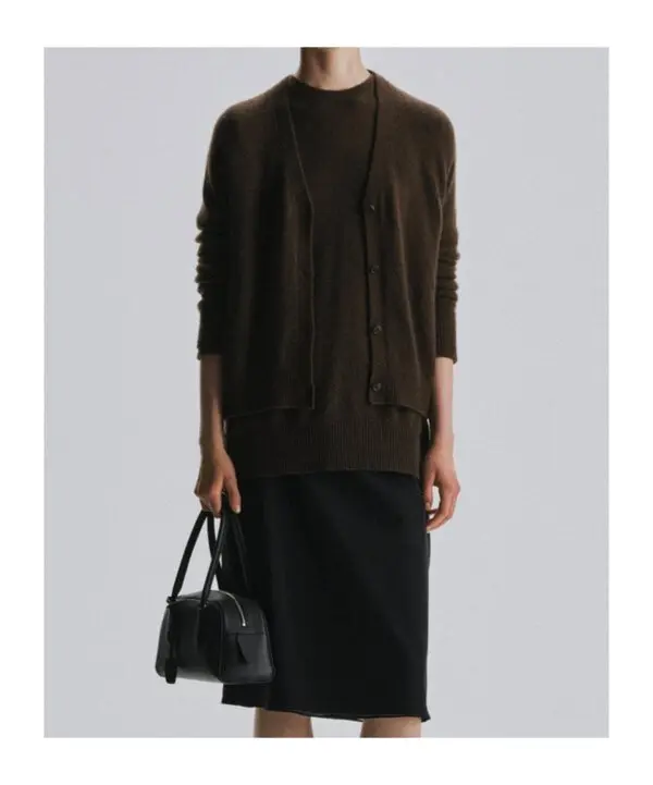 THE ROW Ovida Baby Cashmere V-neck Cardigan