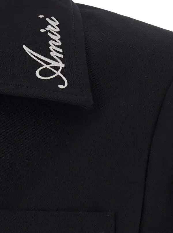Amiri Logo Collar Buttoned Jacket