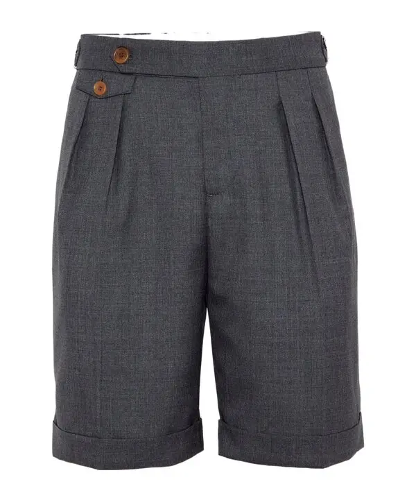 Brunello Cucinelli Wool Tailored Bermuda Shorts - Black