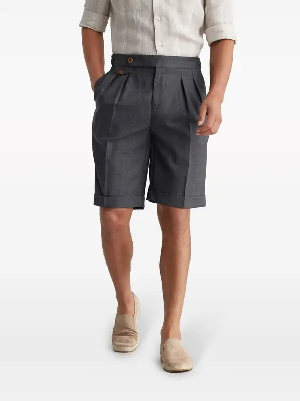 Brunello Cucinelli Wool Tailored Bermuda Shorts