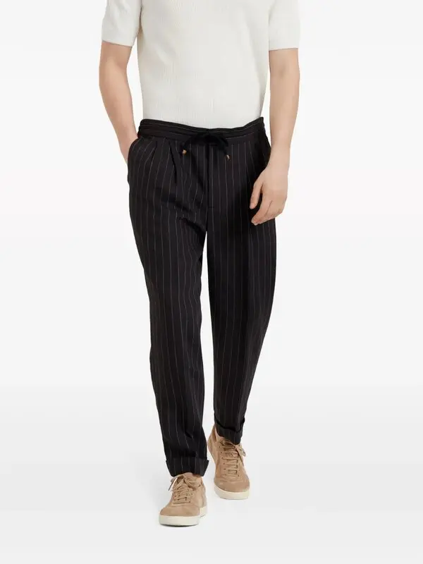 Brunello Cucinelli Striped Linen Trousers