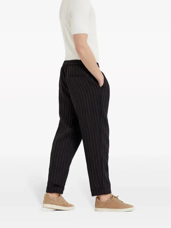 Brunello Cucinelli Striped Linen Trousers