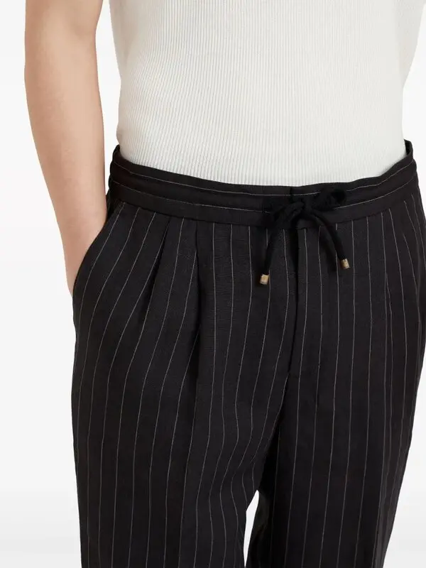 Brunello Cucinelli Striped Linen Trousers