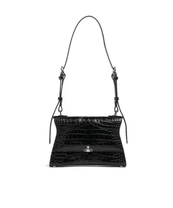 VIVIENNE WESTWOOD Bianca Embossed Croc Effect Shoulder Bag