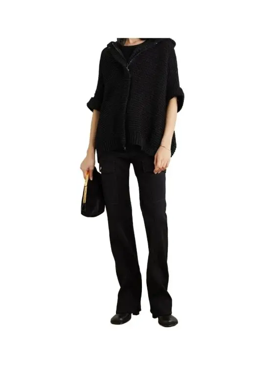 Brunello Cucinelli Chunky Knit Short-sleeve Hoodie