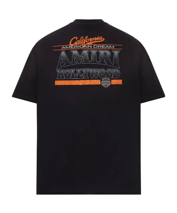 Amiri Crystal-embellished Logo-print T-shirt