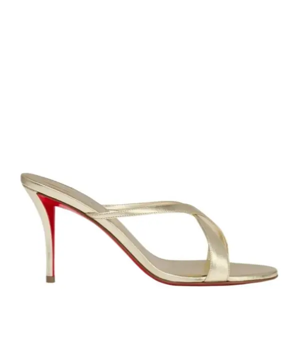 CHRISTIAN LOUBOUTIN Mulazee Cross Sandals - Platinum