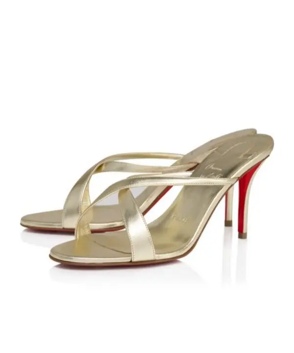 CHRISTIAN LOUBOUTIN Mulazee Cross Sandals - Platinum