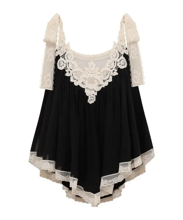 Zimmermann Roselight Lace Trim Top