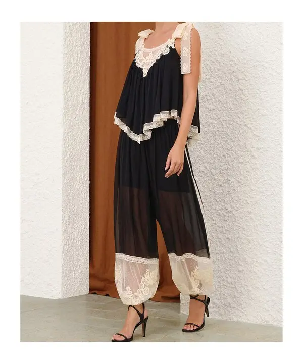 Zimmermann Roselight Lace Trim Top