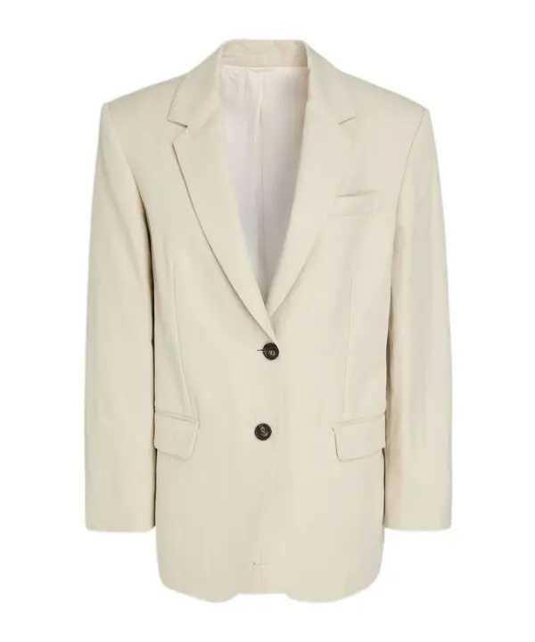Brunello Cucinelli Lapel Long-sleeved Suit Jacket - Nude