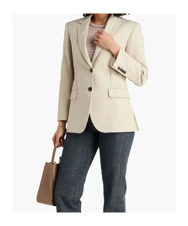 Brunello Cucinelli Lapel Long-sleeved Suit Jacket - Nude