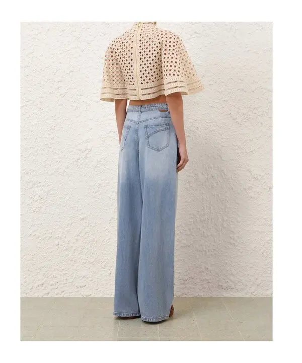Zimmermann Indra Cropped Cape - Tea