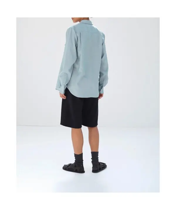 Auralee Long-sleeve Shirt With Classic Collar And Chest Pockets
