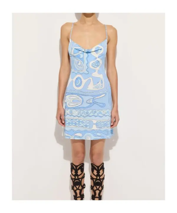 Emilio Pucci Angoli Printed Open Back Mini Dress