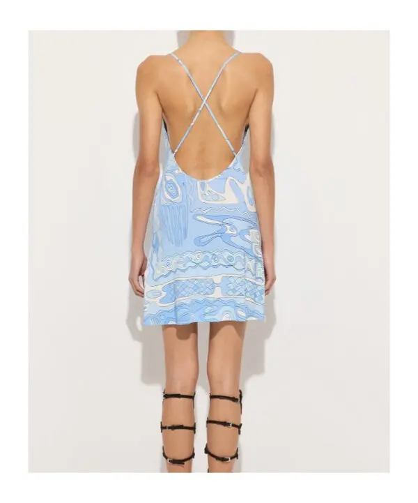 Emilio Pucci Angoli Printed Open Back Mini Dress