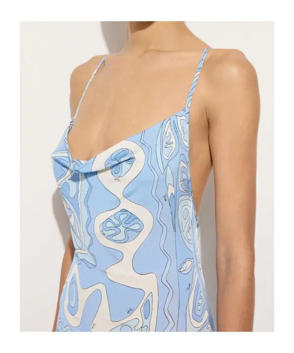 Emilio Pucci Angoli Printed Open Back Mini Dress