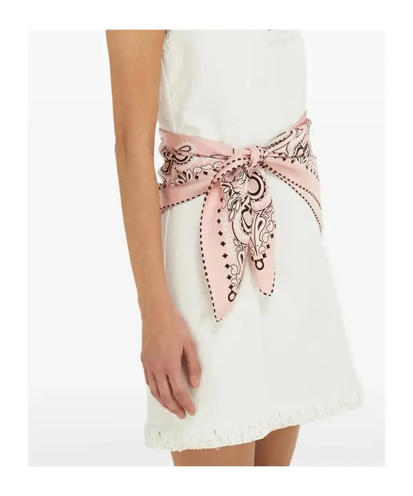 FERRAGAMO Arabesque Print Silk Scarf