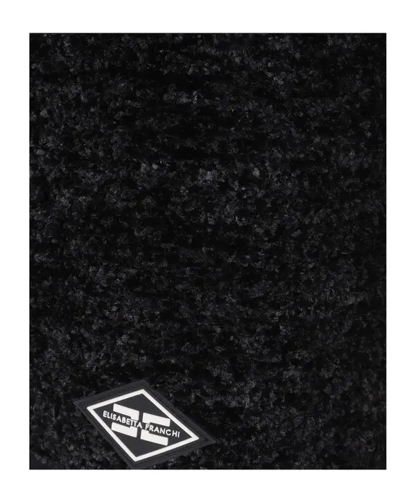 Elisabetta Franchi Contrasting Detail Bouclé Chenille Mini Skirt