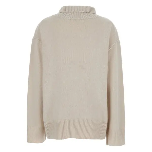 Soft Goat Ribbed Knitwear With Long Sleeves