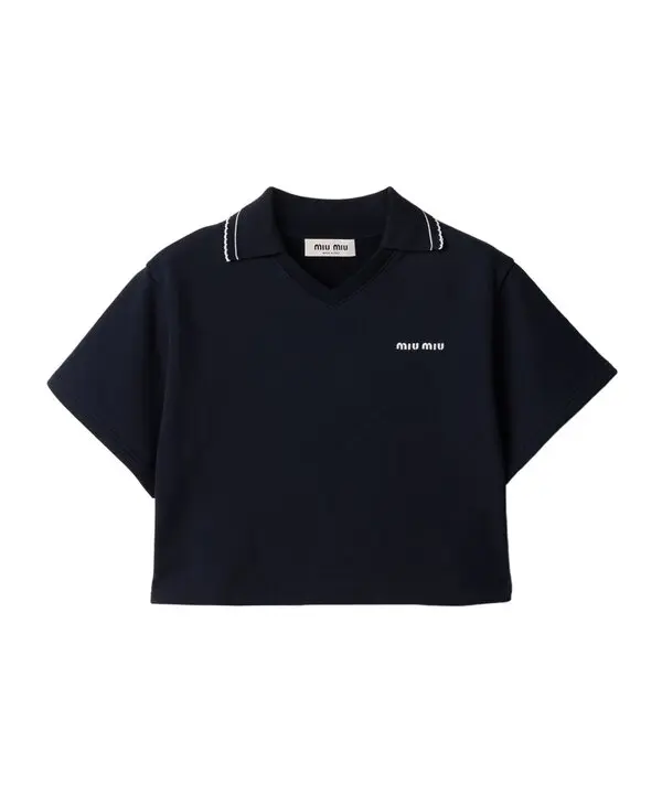 Miu Miu Cropped Polo Sweatshirt