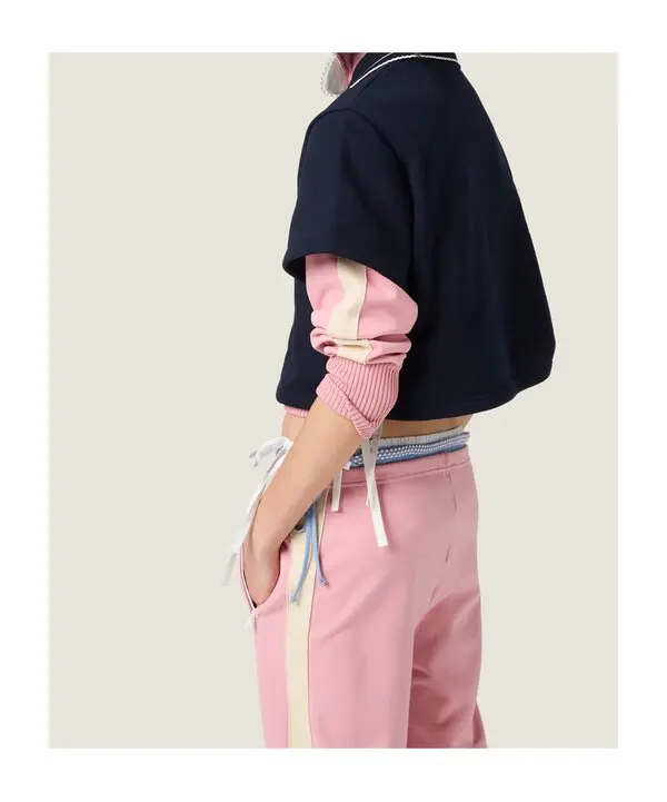 Miu Miu Cropped Polo Sweatshirt
