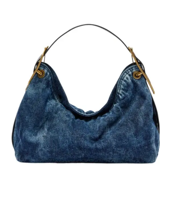 DIESEL® D-line Denim Shoulder Bag - Medium Blue
