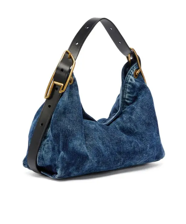 DIESEL® D-line Denim Shoulder Bag - Medium Blue