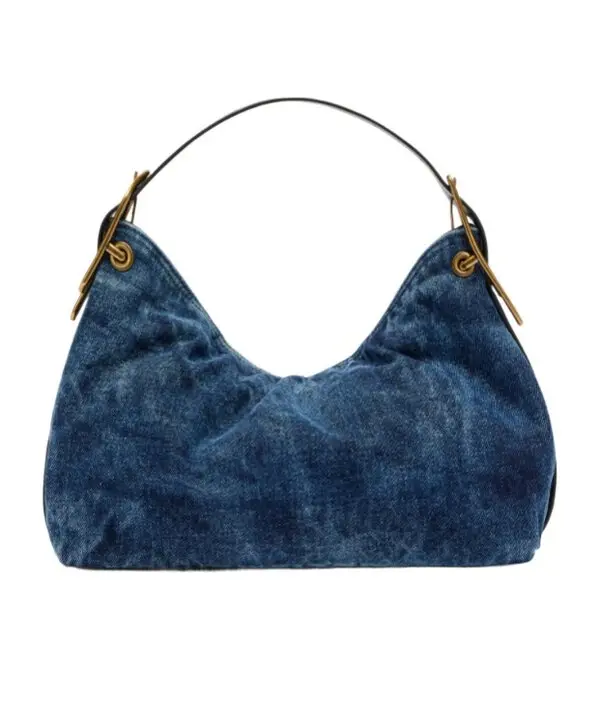 DIESEL® D-line Denim Shoulder Bag - Medium Blue