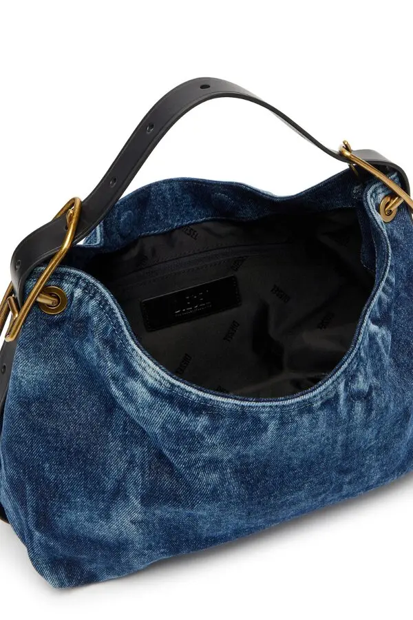 DIESEL® D-line Denim Shoulder Bag - Medium Blue