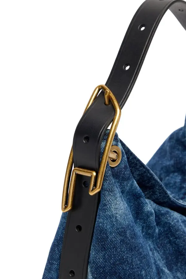 DIESEL® D-line Denim Shoulder Bag - Medium Blue