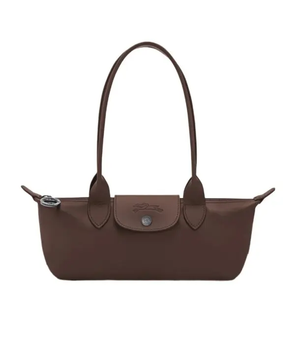 Longchamp Leather Top Handle Shoulder Bag - Mocha