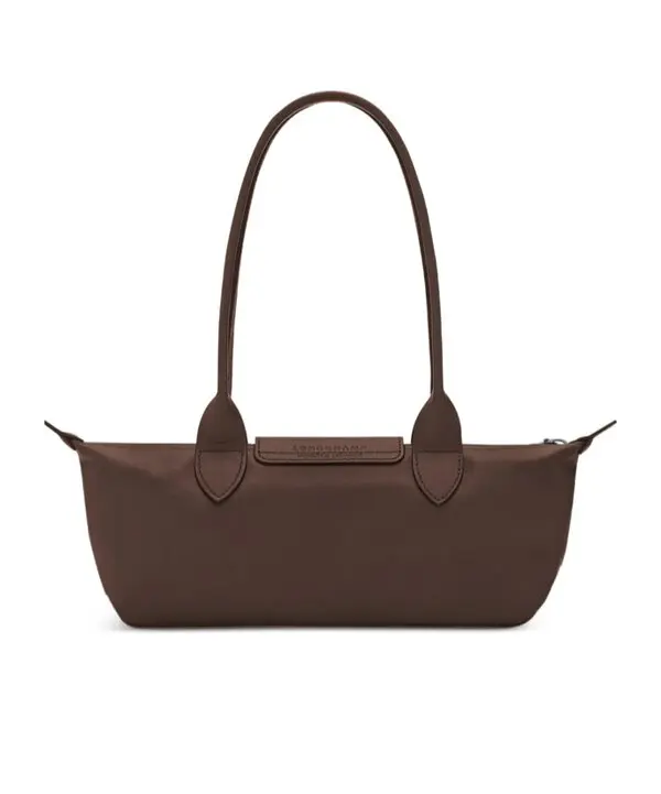 Longchamp Leather Top Handle Shoulder Bag - Mocha