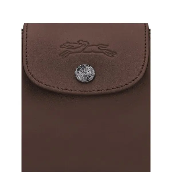 Longchamp Leather Top Handle Shoulder Bag - Mocha