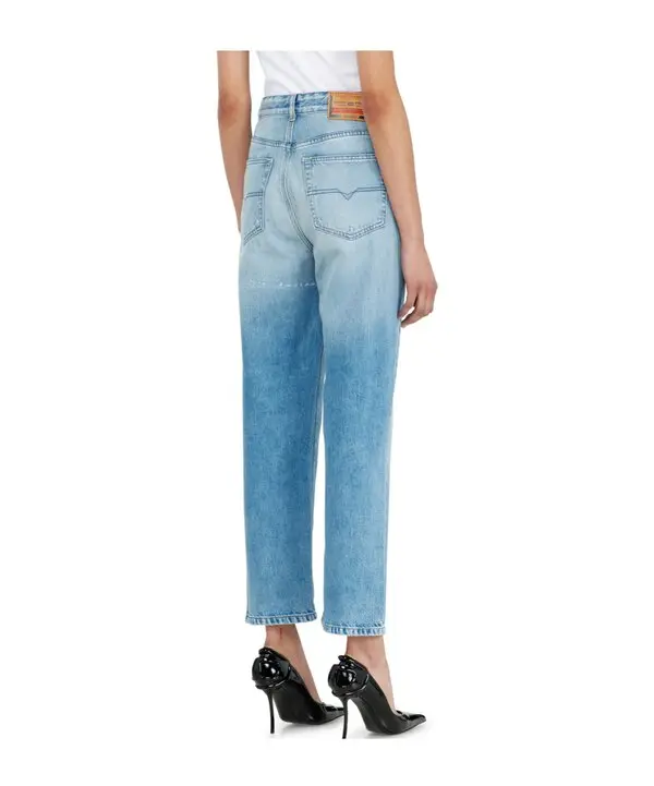 DIESEL® 1981 D-went High Waist Straight Leg Jeans - Light Blue