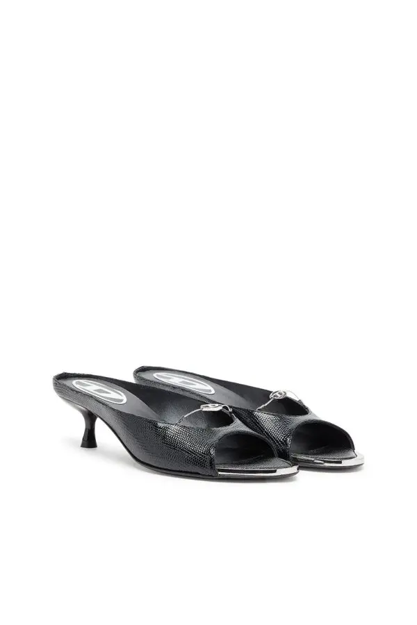 DIESEL® D-diams Lizard-effect Oval D Sandals