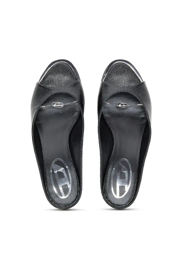 DIESEL® D-diams Lizard-effect Oval D Sandals